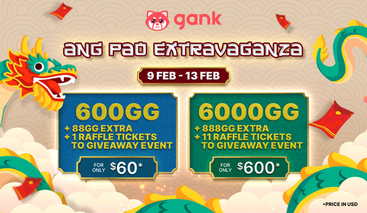 Top Up Rewards for Gank's Lunar New Year Ang Pao Extravaganza! - Gank